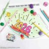FREE Printable 2026 New Years Eve Coloring Party Hats - Artsy Craftsy Mom
