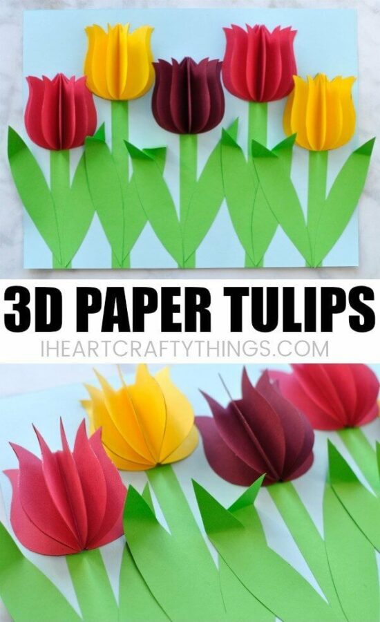 15 Colorful Tulip Crafts for Kids