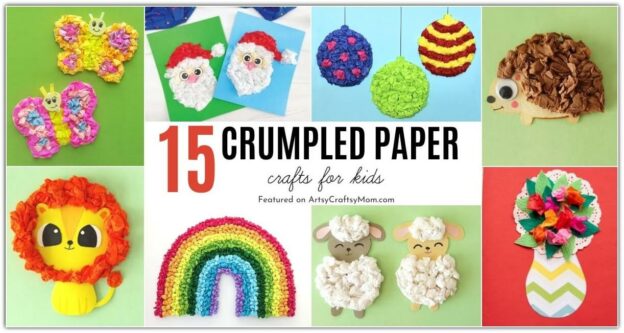 15 Cute and Creative Crumpled Paper Crafts for Kids