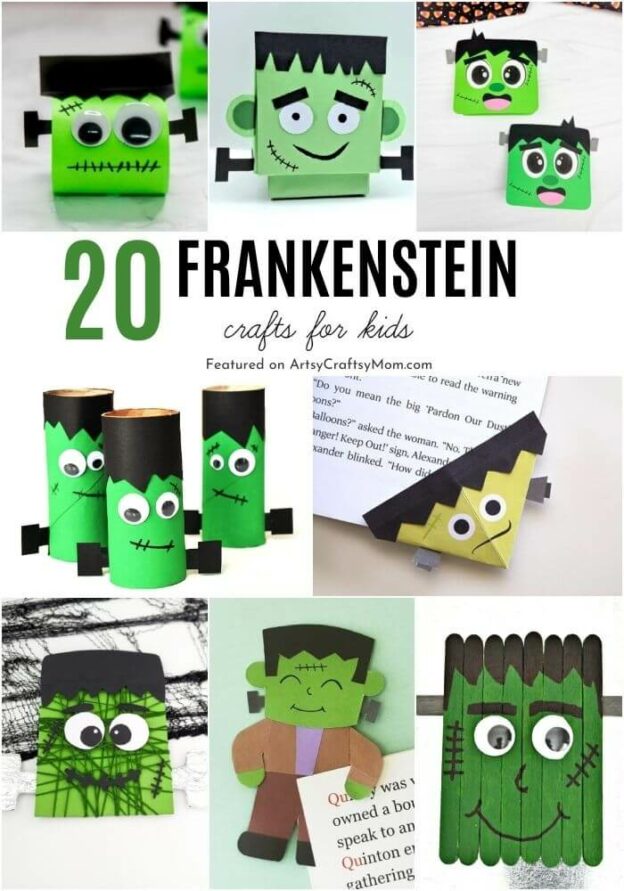 Easy Handprint Frankenstein Craft for Kids