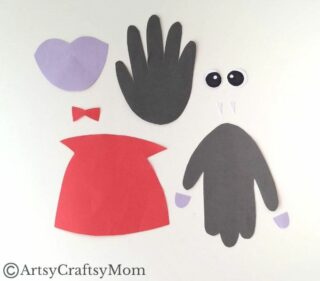 Creative Handprint Dracula Craft for Halloween