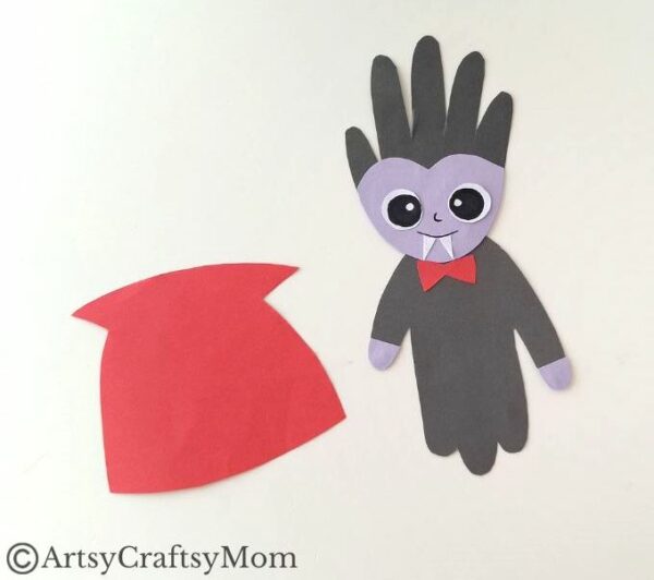 Creative Handprint Dracula Craft for Halloween