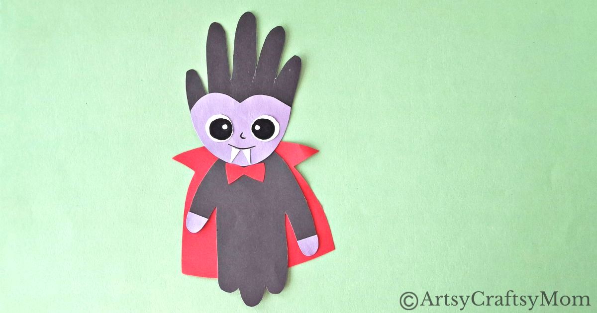 Creative Handprint Dracula Craft for Halloween