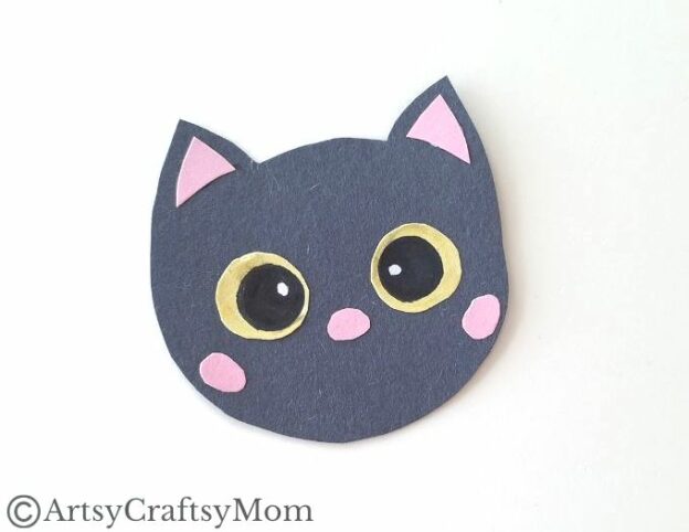 Cute and Easy Handprint Black Cat Craft for Kids
