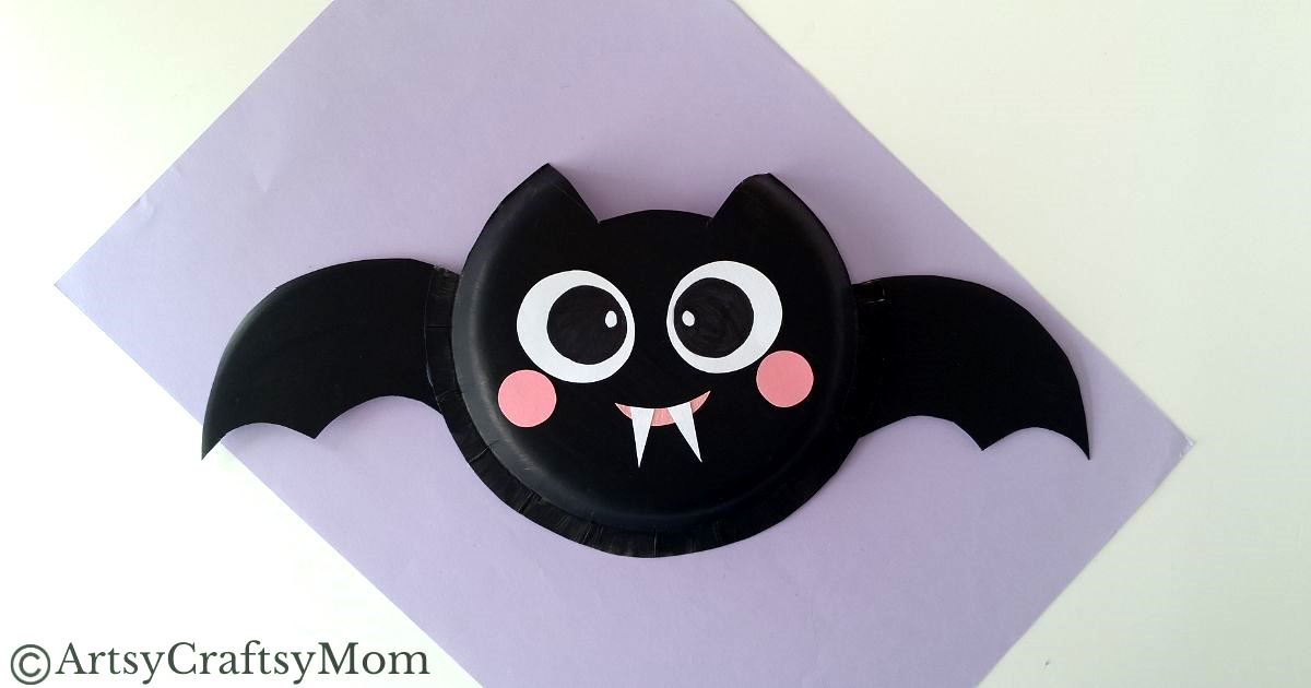 Easy and Fun Paper Plate Bat Craft for Kids