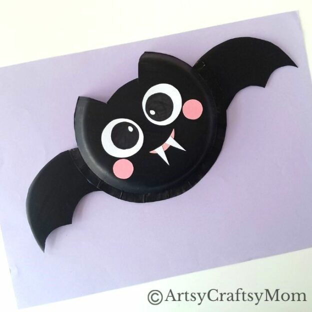 Easy and Fun Paper Plate Bat Craft for Kids