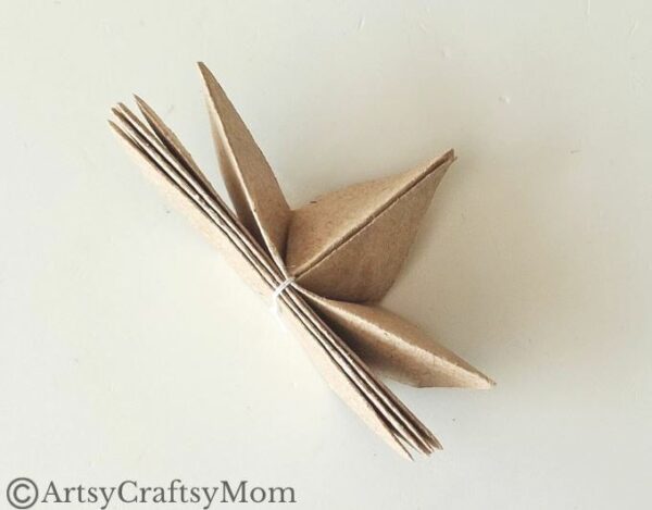 Easy DIY Paper Bag Star Ornament for Christmas