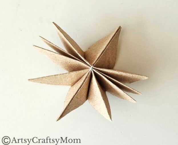 Easy DIY Paper Bag Star Ornament for Christmas