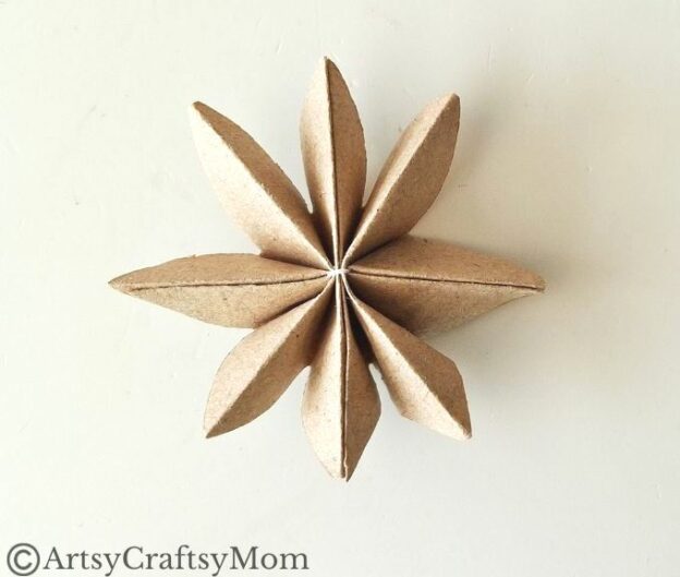 Easy DIY Paper Bag Star Ornament for Christmas