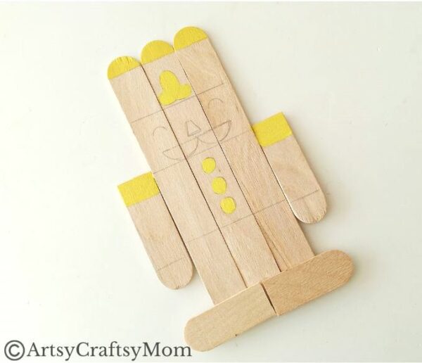 Festive Popsicle Stick Nutcracker Craft for Kids