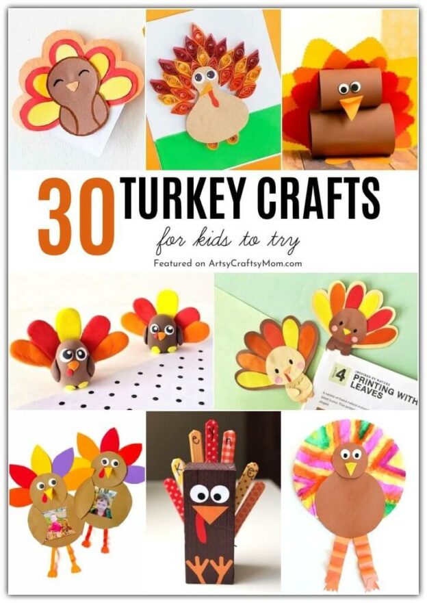 25 Terrific Turkey Crafts for Kids to Make this Thanksgiving