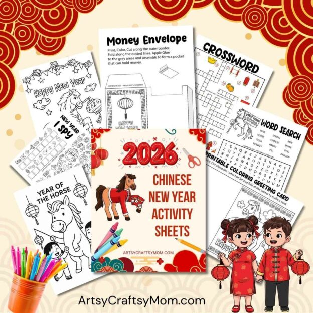 15 Festive Year of the Horse Crafts for Chinese New Year