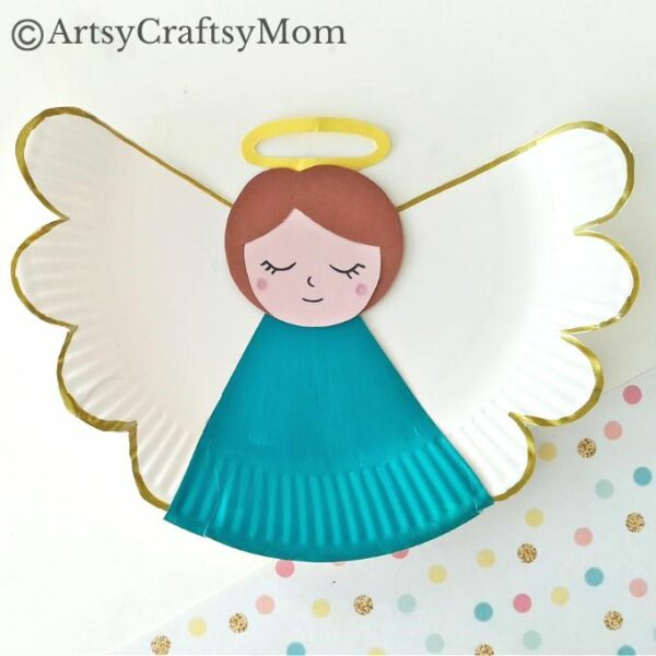Easy Paper Plate Angel Craft for Kids