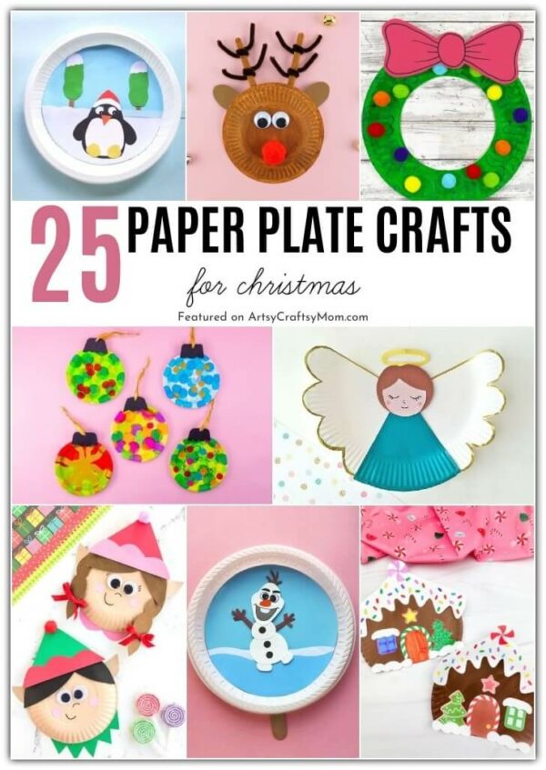 25 Easy Paper Plate Christmas Crafts for kids - Artsy Craftsy Mom