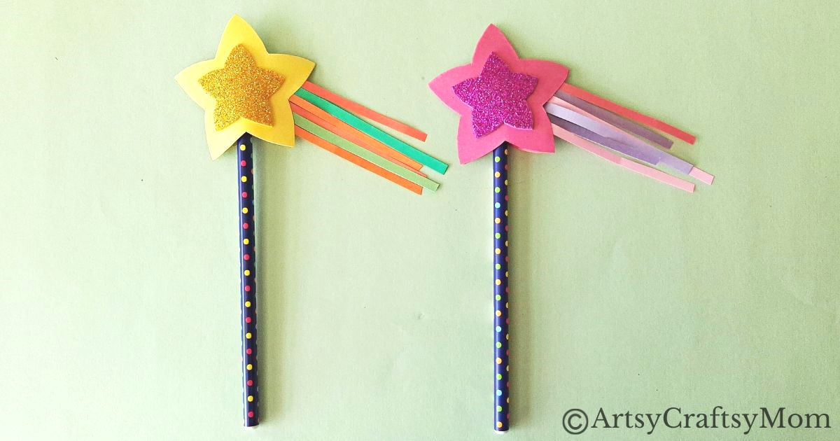Simple and Sparkling Star Wand Pencil Topper Craft