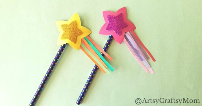 Simple and Sparkling Star Wand Pencil Topper Craft