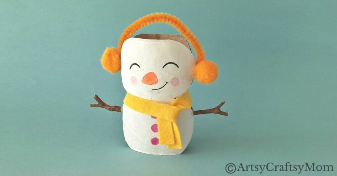 Terrific Toilet Paper Roll Snowman Craft for Kids