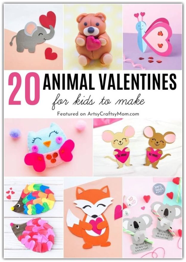 20 Adorable DIY Animal Valentines for Kids
