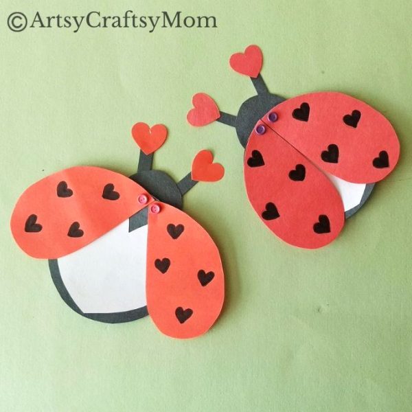 Cute and Easy DIY Ladybug Valentine Card