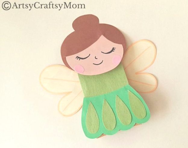 Easy Paper Bag Spring Fairy Puppet