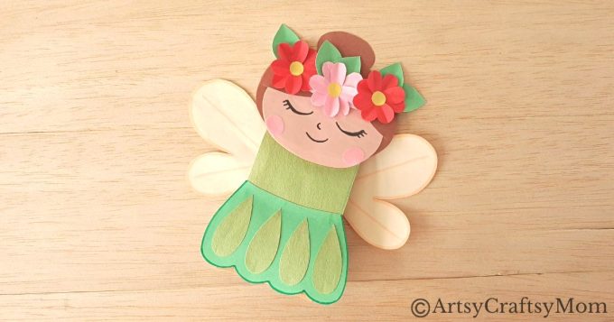 Easy Paper Bag Spring Fairy Puppet